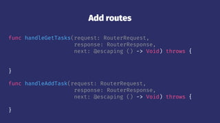 Kitura Todolist tutorial | PPT