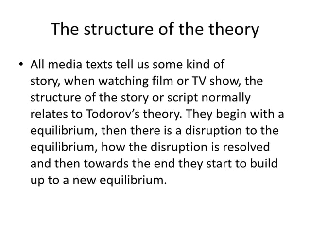 Todorov's narrative theory | PPTX