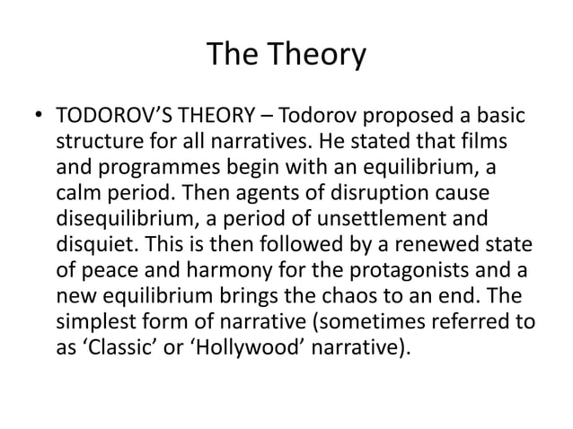 Todorov's narrative theory | PPT