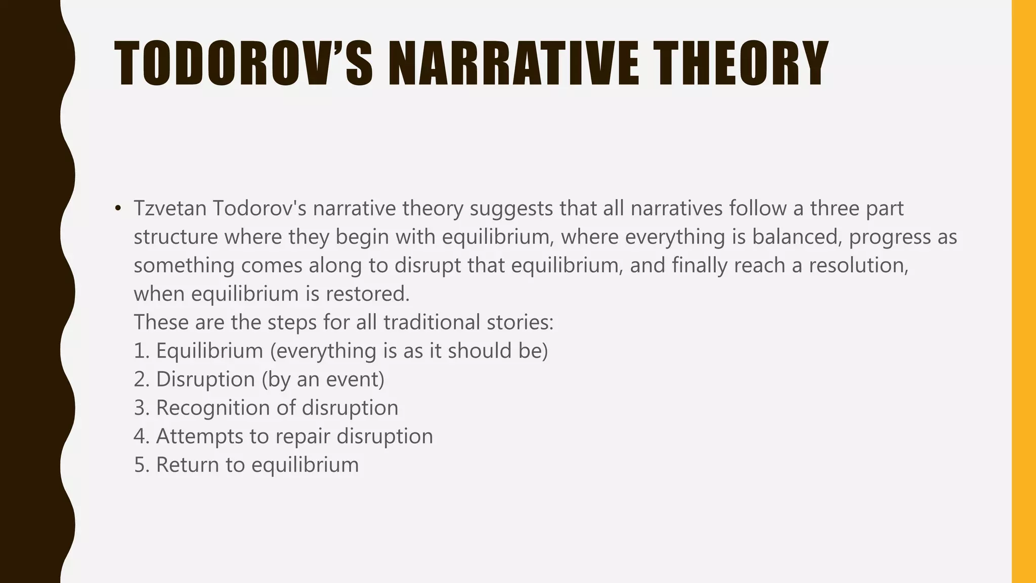 Todorov's narrative theory | PPTX | Fantasy | Genres