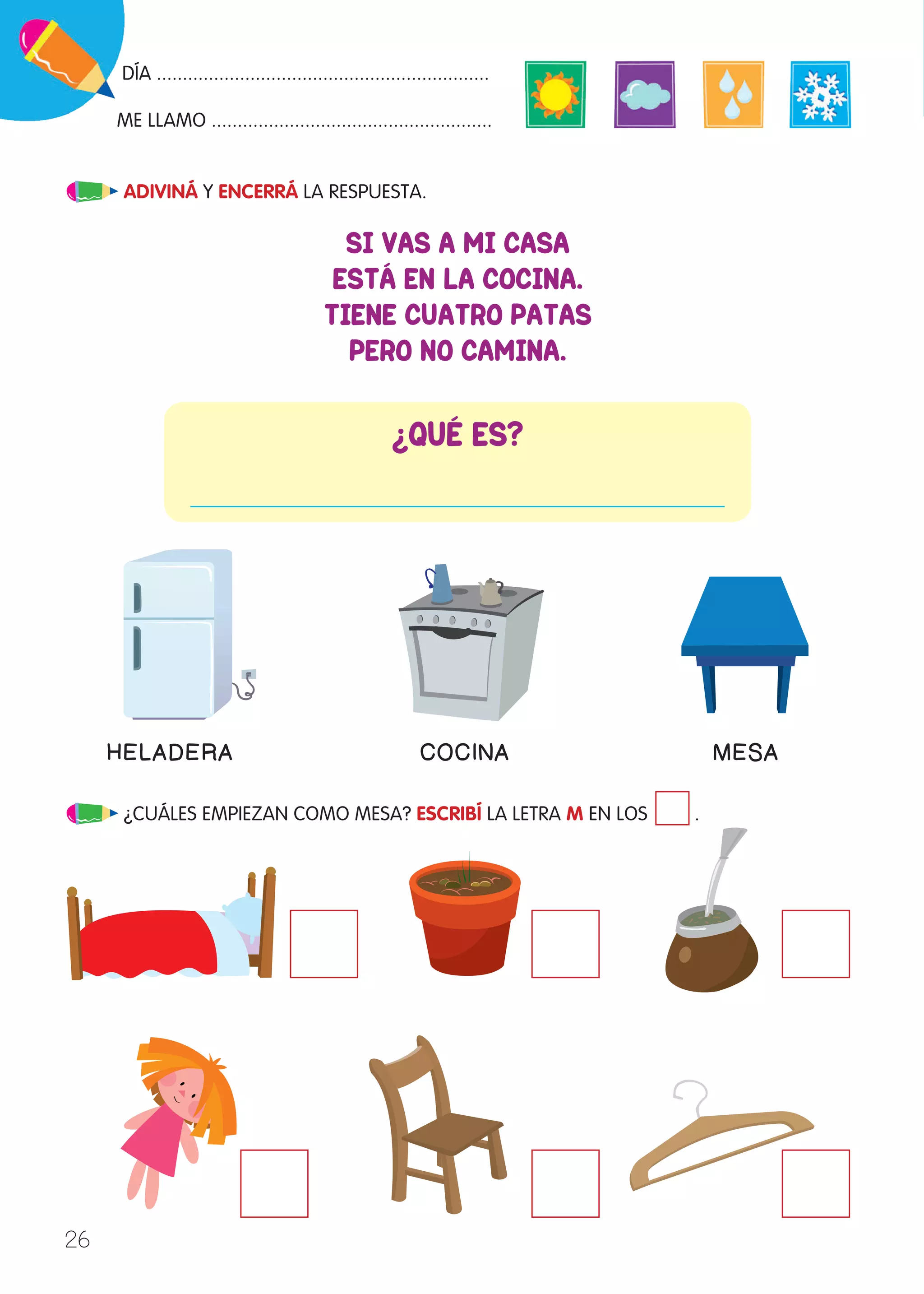 Todos los dias leo y escribo 1 | PDF