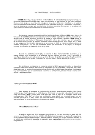 Todo sobre la bios(setup) | DOC