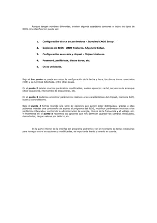 Todo sobre la bios(setup) | DOC