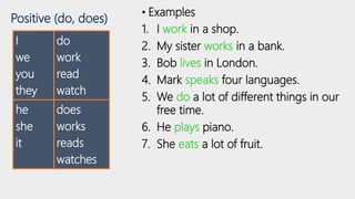 to do verbs - do, does, did | PPTX