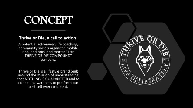 THRIVE OR DIE Pitch Deck | PPT