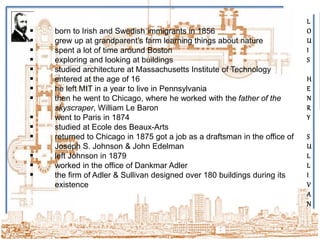 Louis Henry Sullivan | PPTX