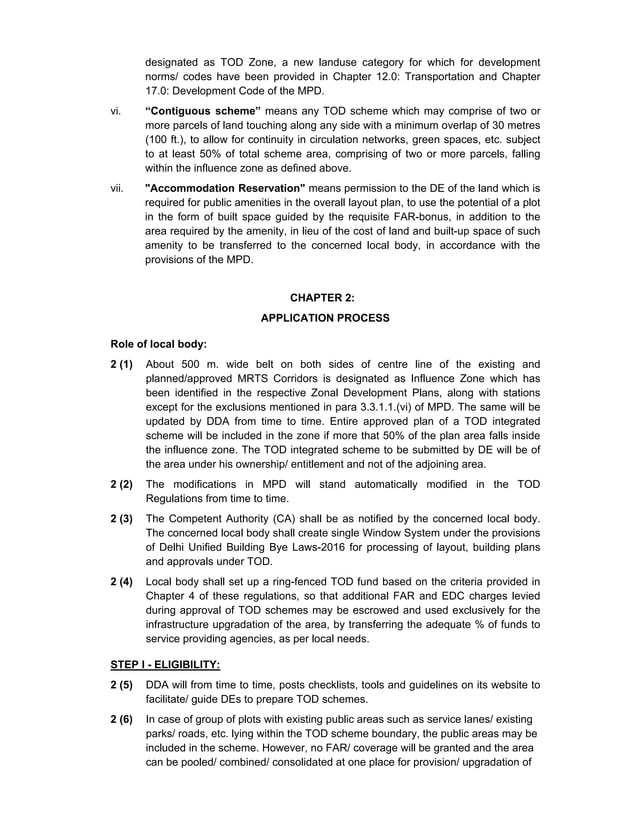 Transit Oriented Development (TOD) Regulations 2016 | PDF ...