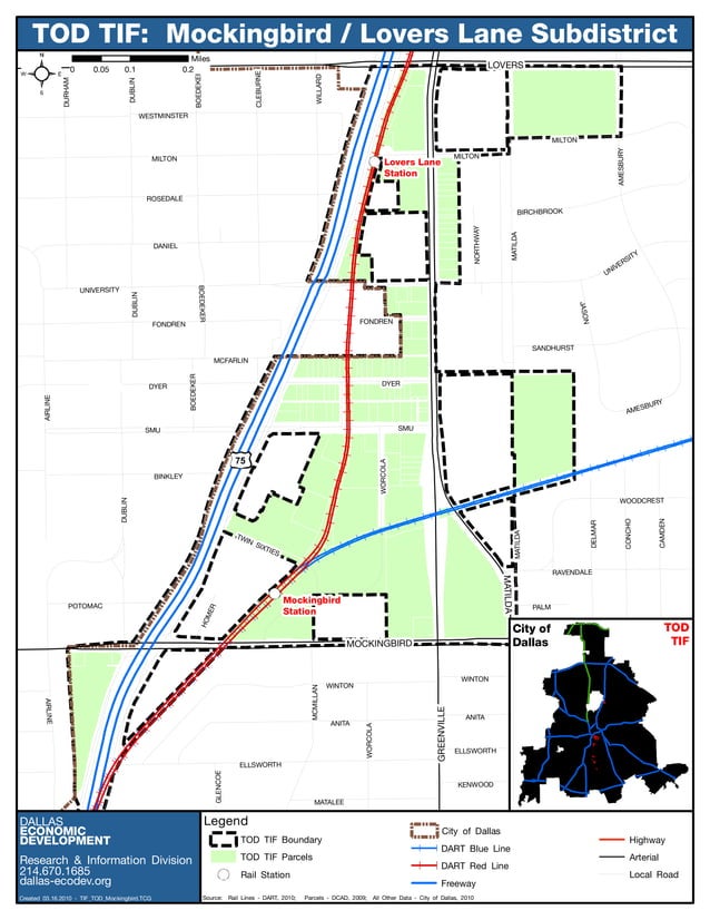 TOD TIF Map - Dallas Texas | PDF