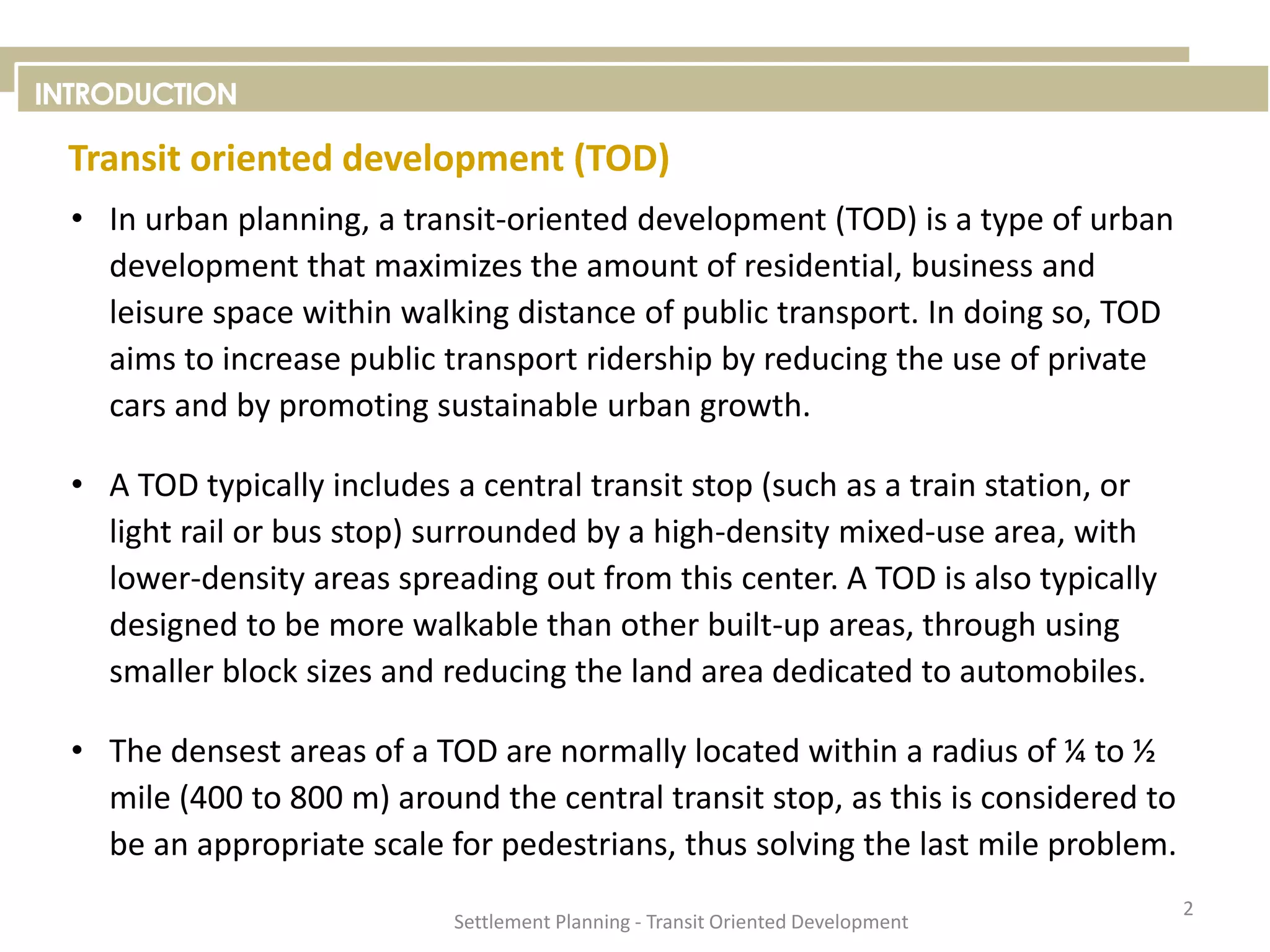 TOD - Transit Oriented Development | PDF