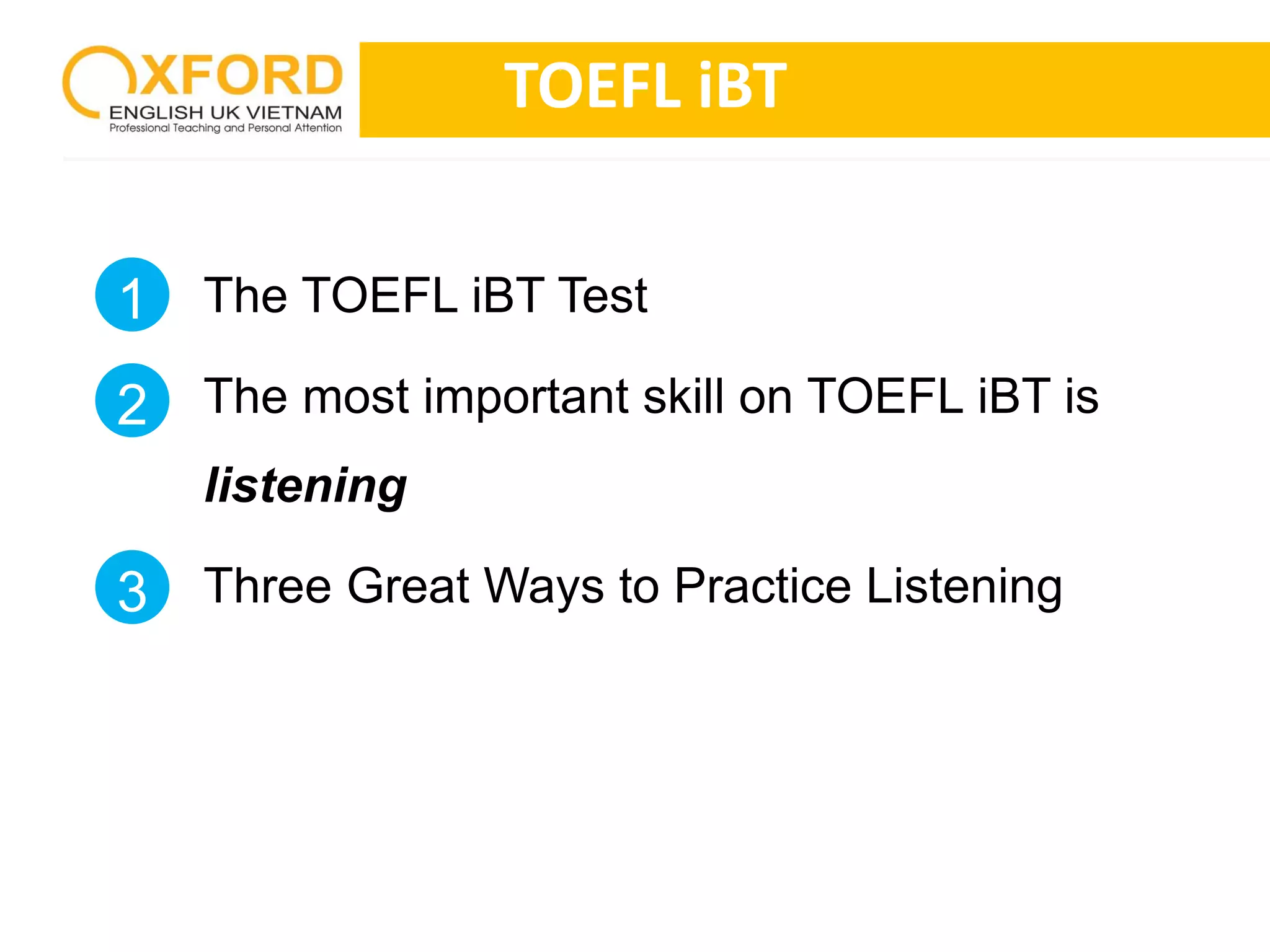 Tips for TOEFL iBT | PPT