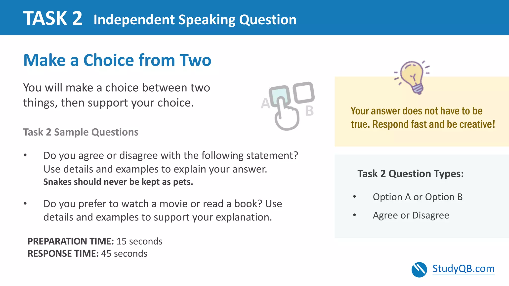 TOEFL iBT Speaking information | PDF