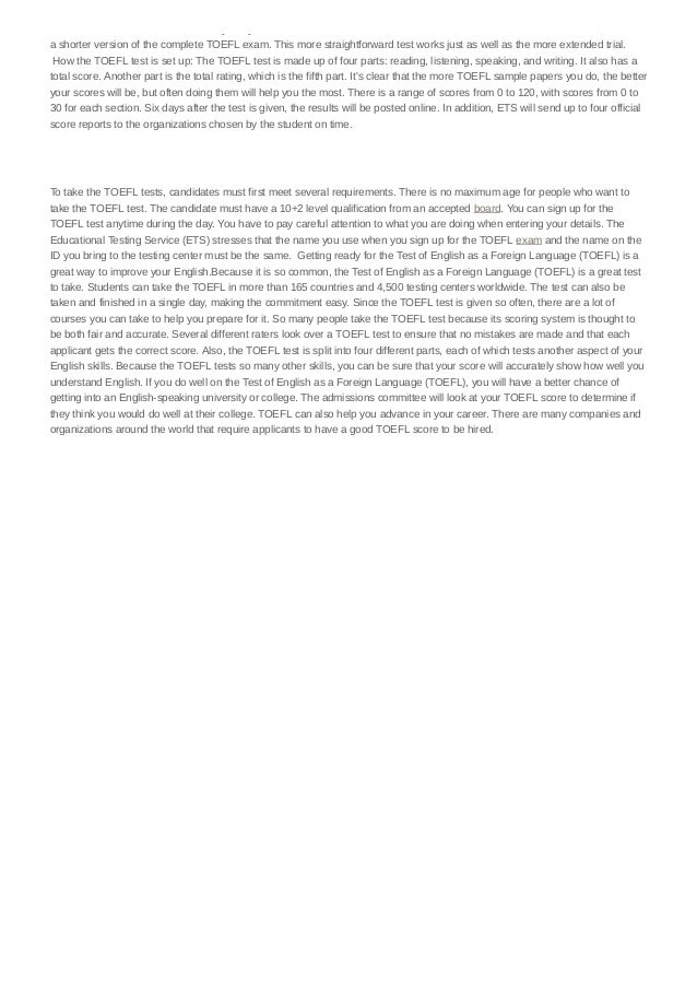 TOEFL | PDF