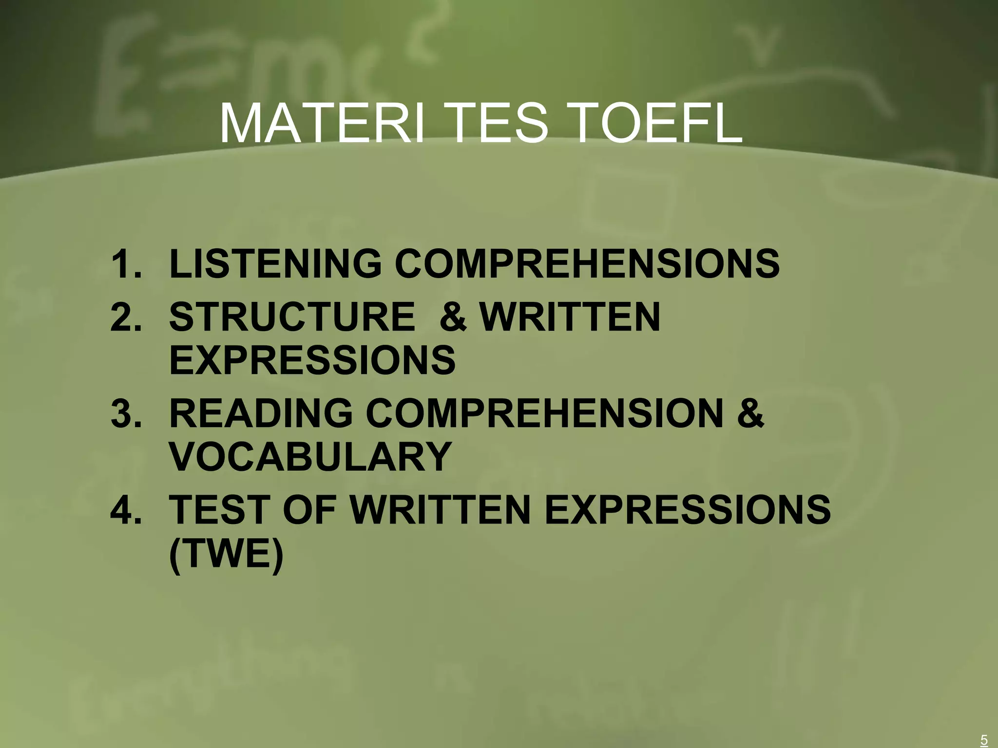 Toefl at glance | PPTX