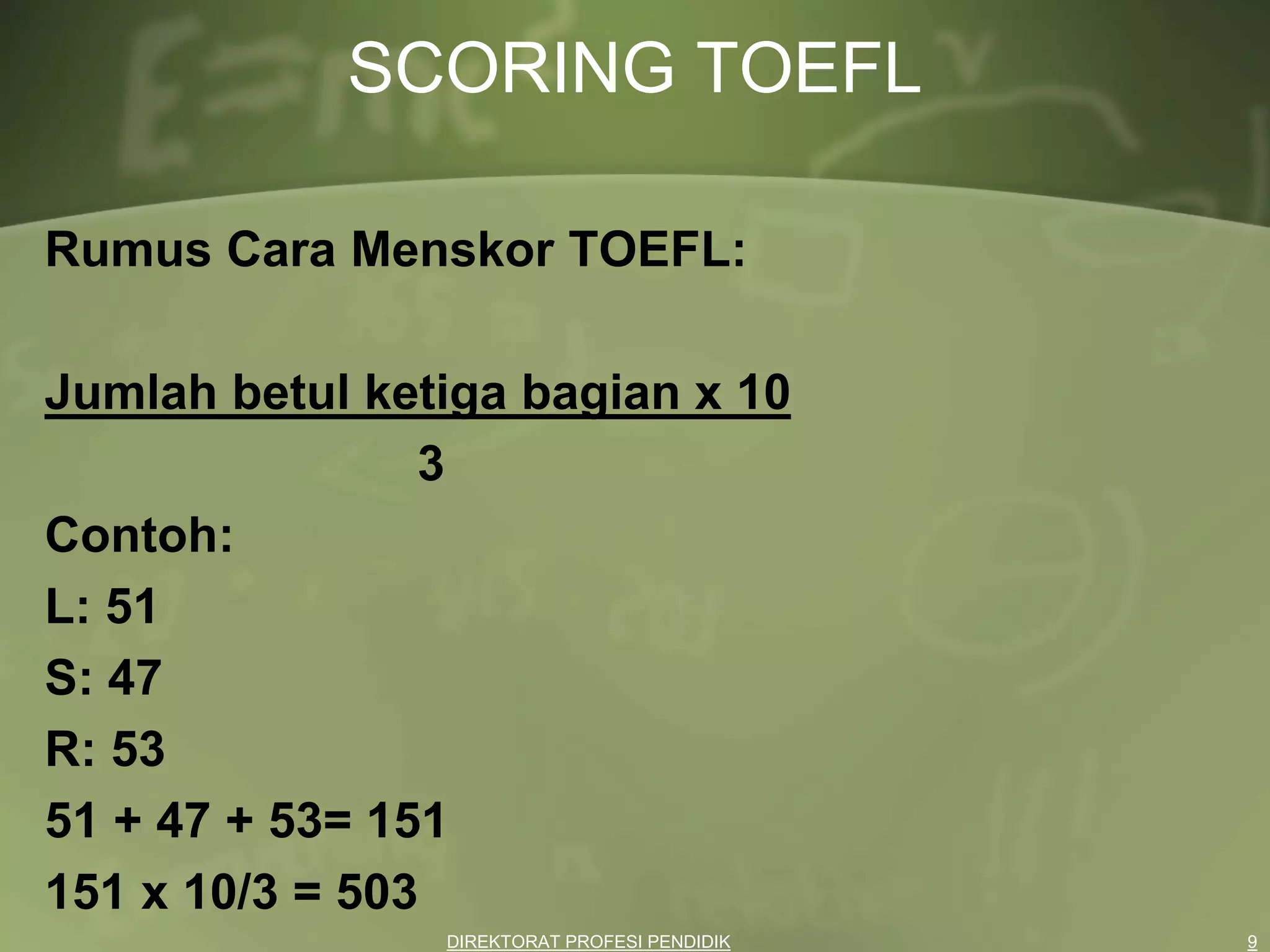 Toefl at glance | PPTX