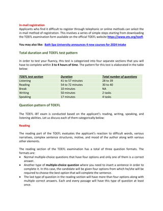 A Quick Guide to Follow for the TOEFL exam | PDF