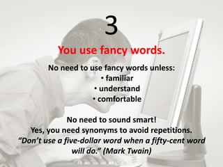 TOEFL Five Mistakes in Writing.pptx | Education