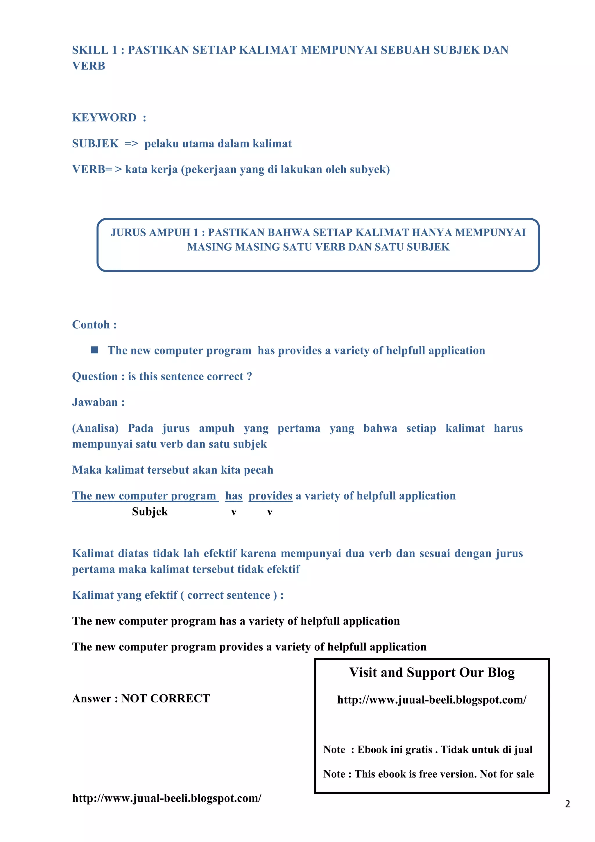 Toefl grammar tutorial | PDF