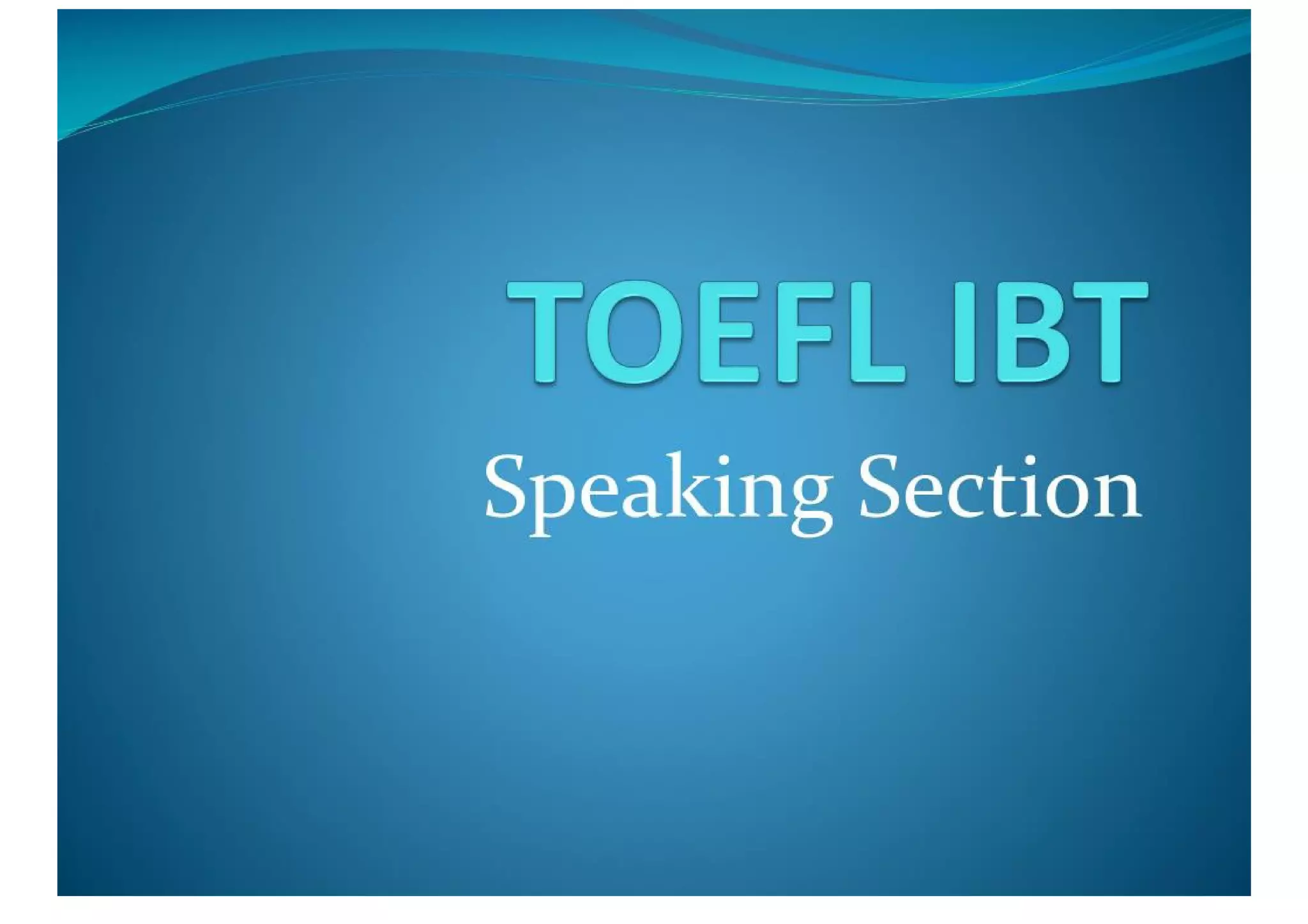 TOEFL IBT | PDF