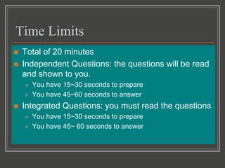 Toefl iBT Introduction | PPT