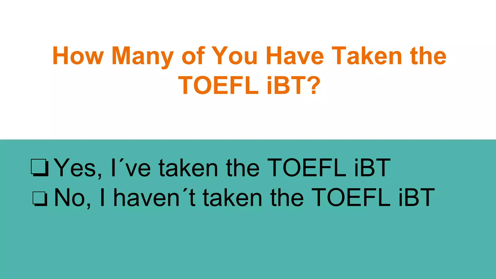 Toefl iBT success strategies & tips | PPTX