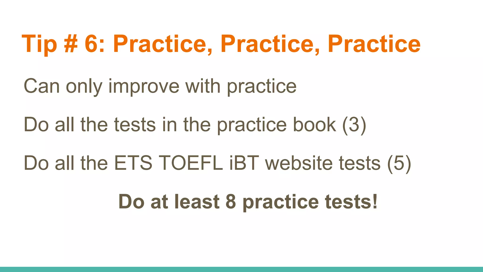 Toefl iBT success strategies & tips | PPTX