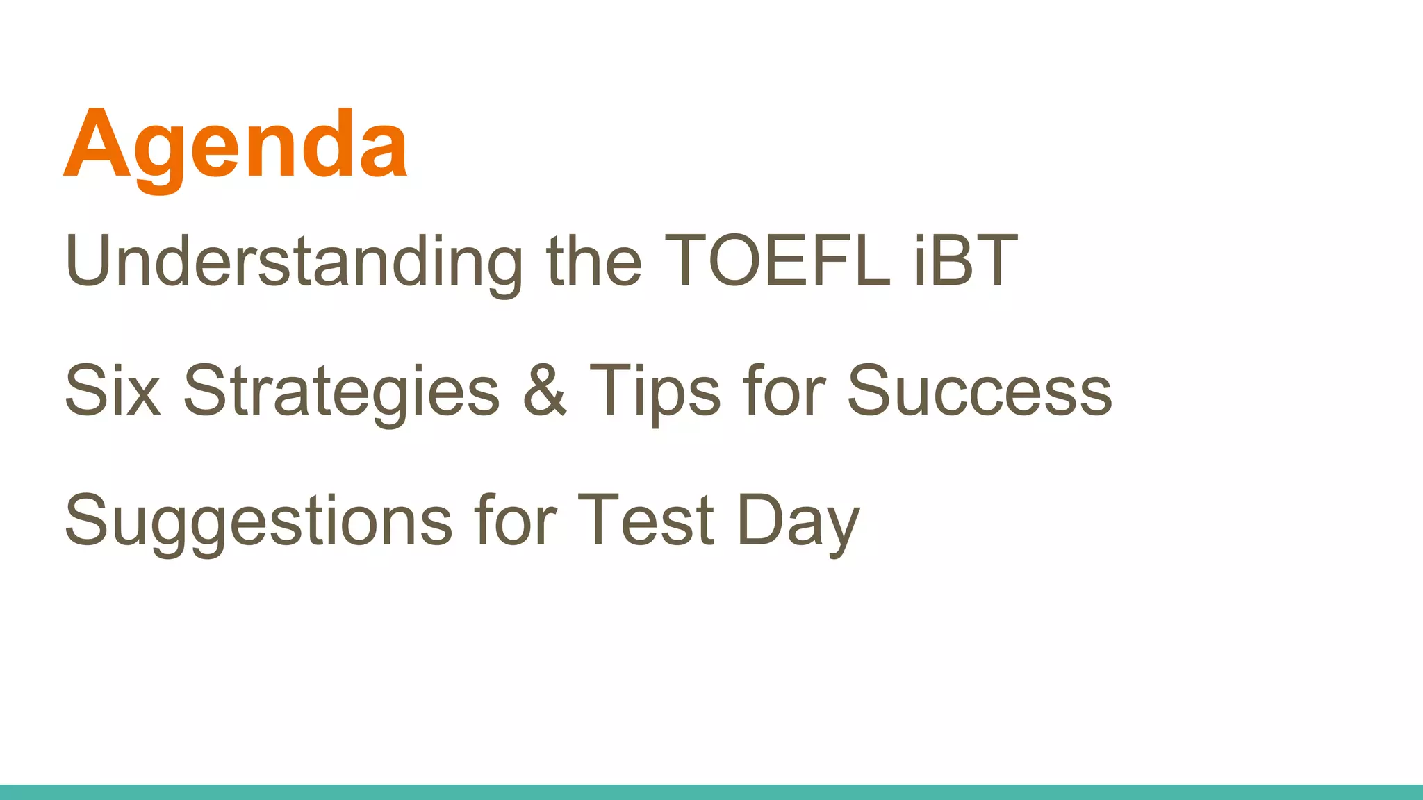 Toefl iBT success strategies & tips | PPTX