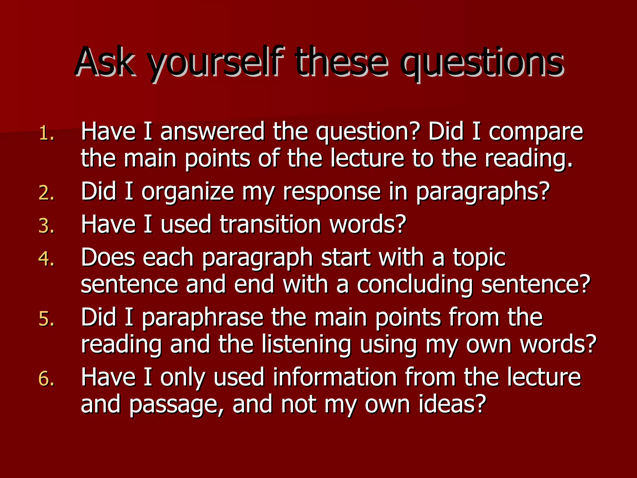 Toefl Integrated Writing Task | PPT