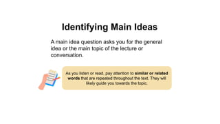 TOEFL ITP Level 2 - Identifying main ideas (3).ppsx