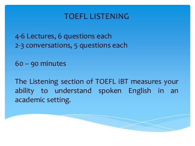 Toefl listening
