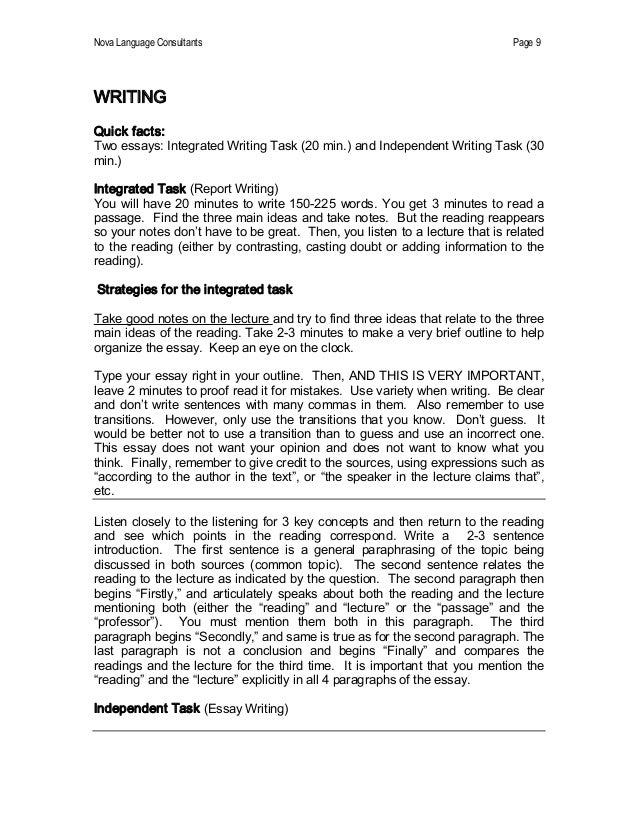 73 SAMPLE TOEFL INDEPENDENT WRITING QUESTIONS 73 SAMPLE TOEFL INDEPENDENT WRITING QUESTIONS