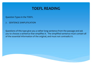 Toefl reading | PPTX