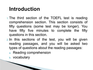 TOEFL READING COMPREHENSION on TOEFL.pptx
