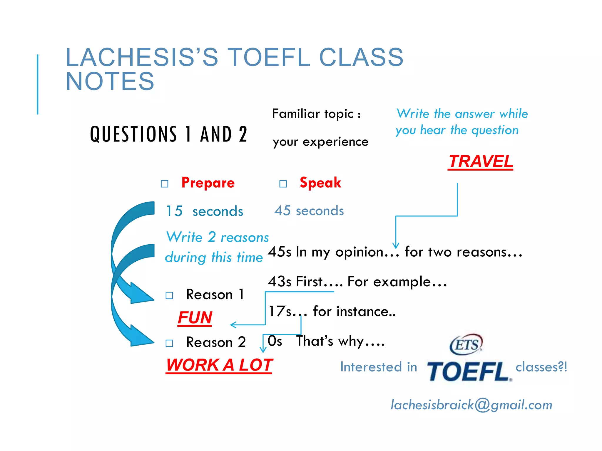 Toefl speaking | PPTX