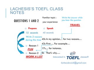 Toefl speaking | PPTX