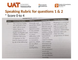 toefl tips for the speaking section of the TOEFL iBT | PPTX