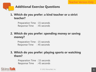 Toefl speaking test preparation - Lesson 3(t) | PDF