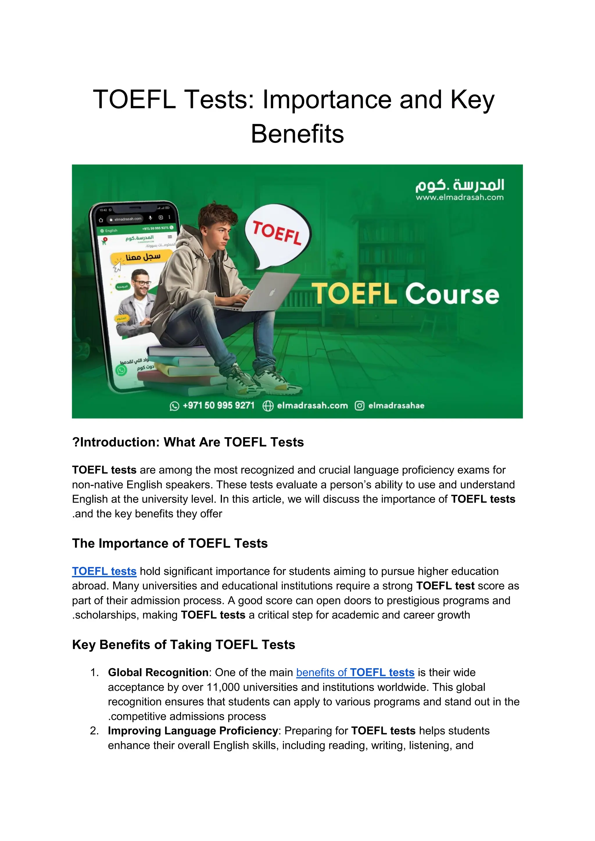 TOEFL Tests_ Importance and Key Benefits.pdf