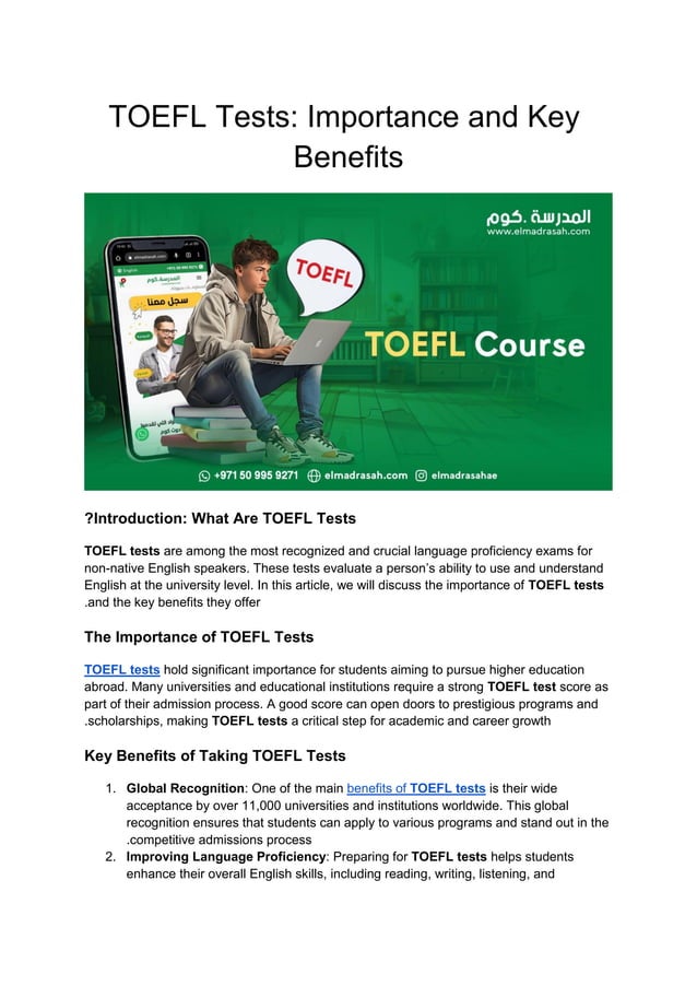 TOEFL Tests_ Importance and Key Benefits.pdf