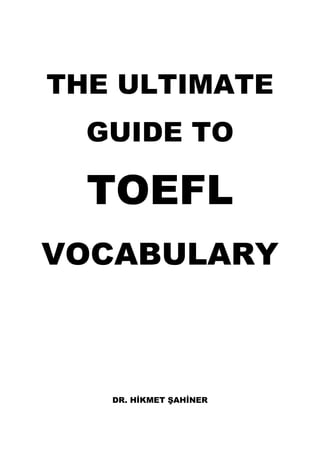 Toefl vocabulary | PDF