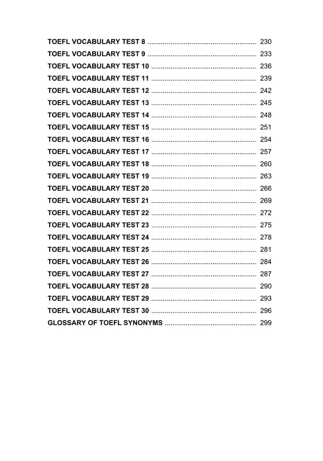 Toefl vocabulary | PDF
