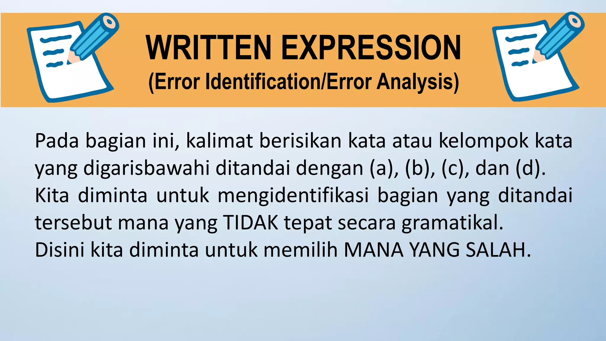 TOEFL (WRITTEN EXPRESSION) | PDF