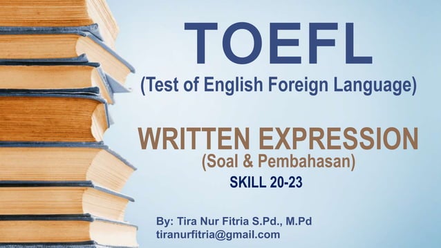 TOEFL (Written Expression) SKILL 20-23 | PPT