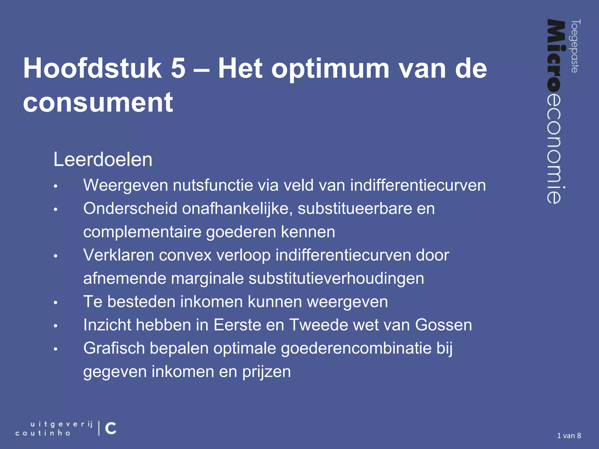 Toegepaste micro-economie - Hoofdstuk 5 | PPTX
