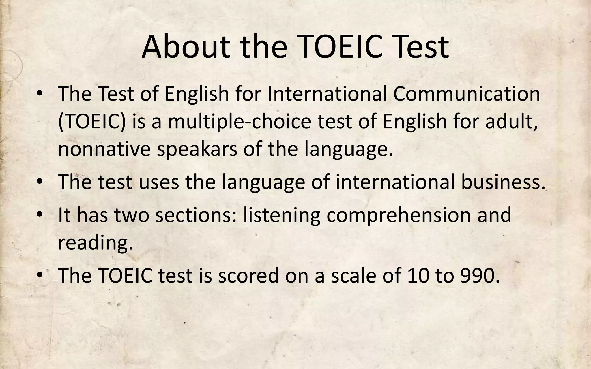 TOEIC | PPT