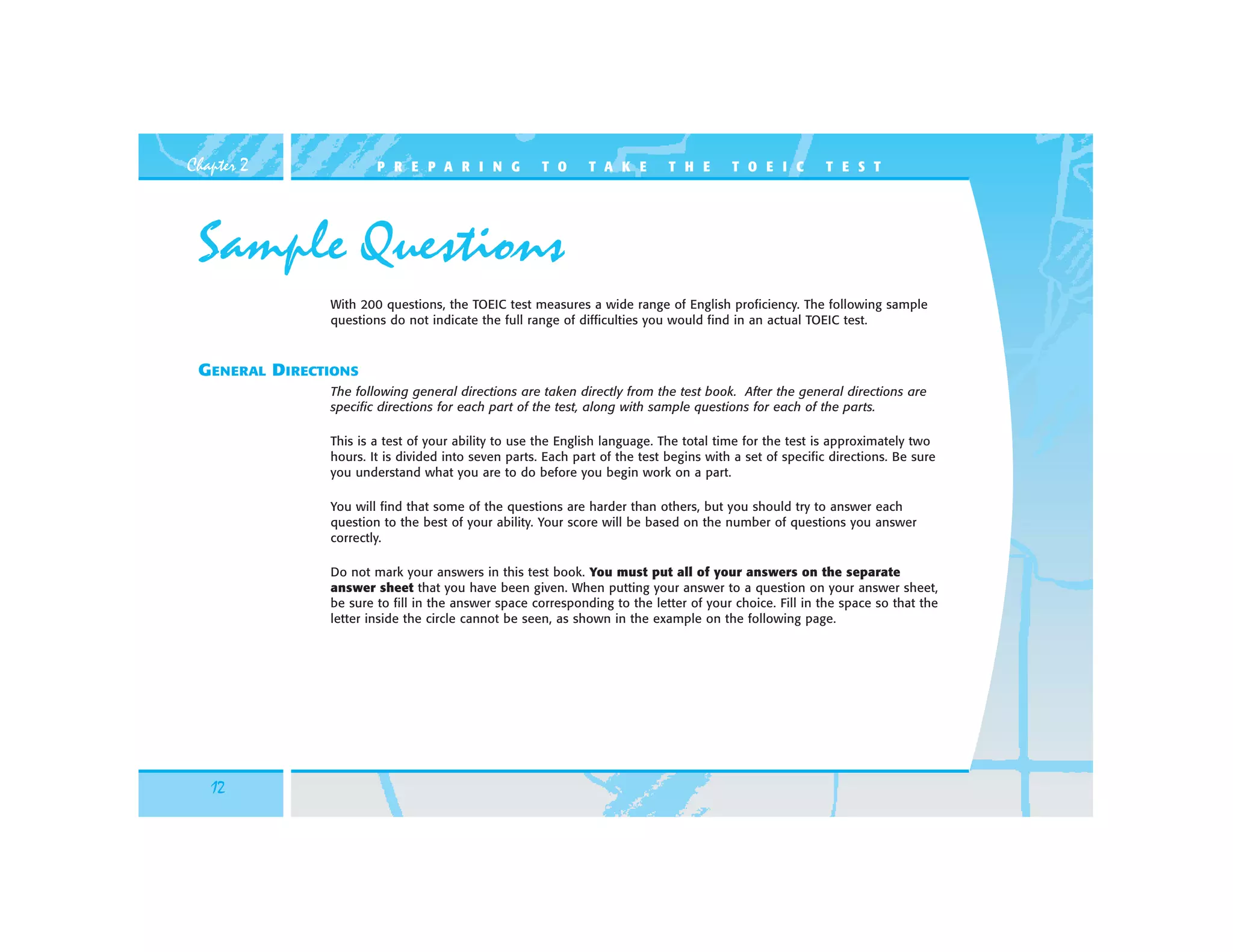 Toeic exam sample | PDF