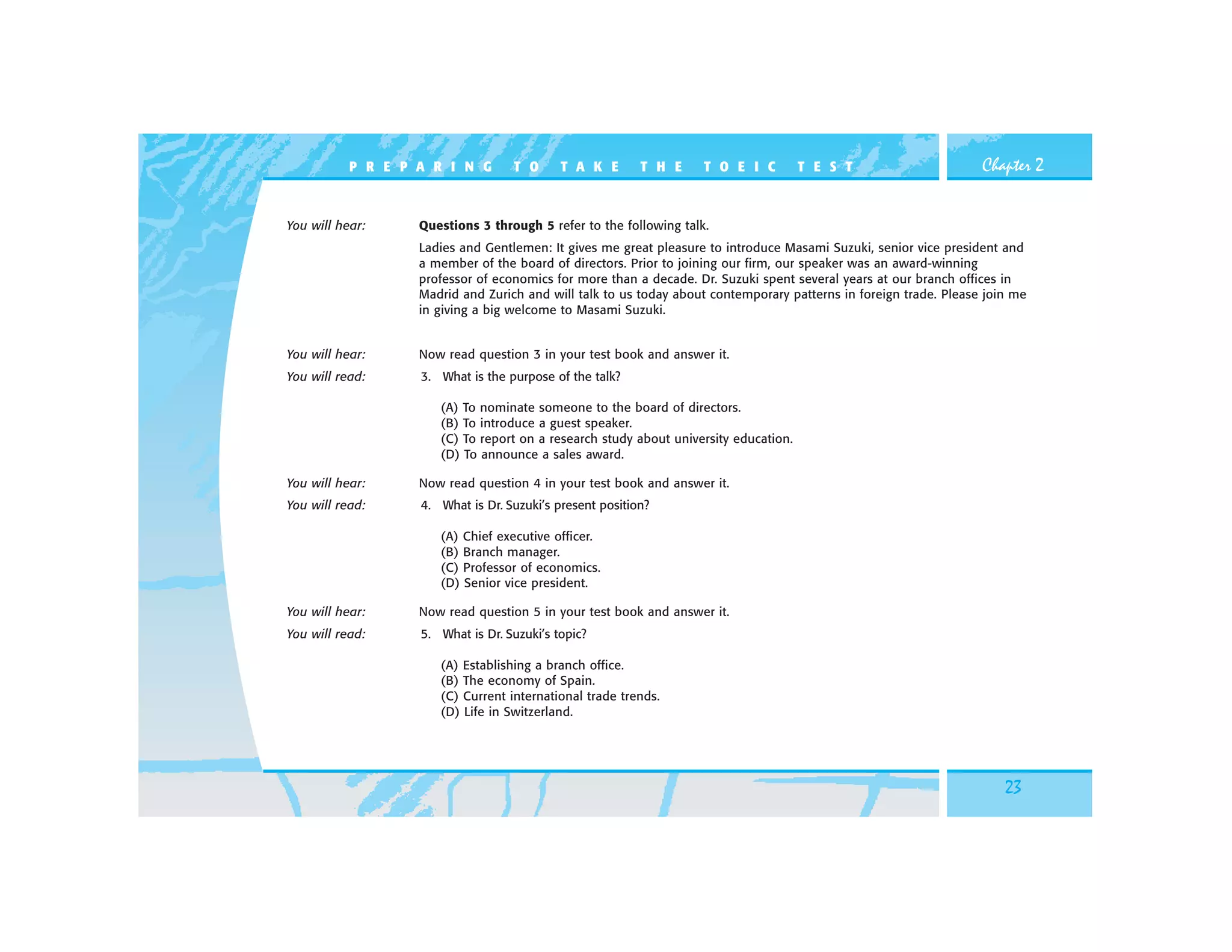 Toeic exam sample | PDF