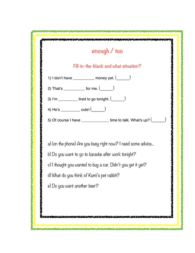 Toeic grammar too enough | PDF