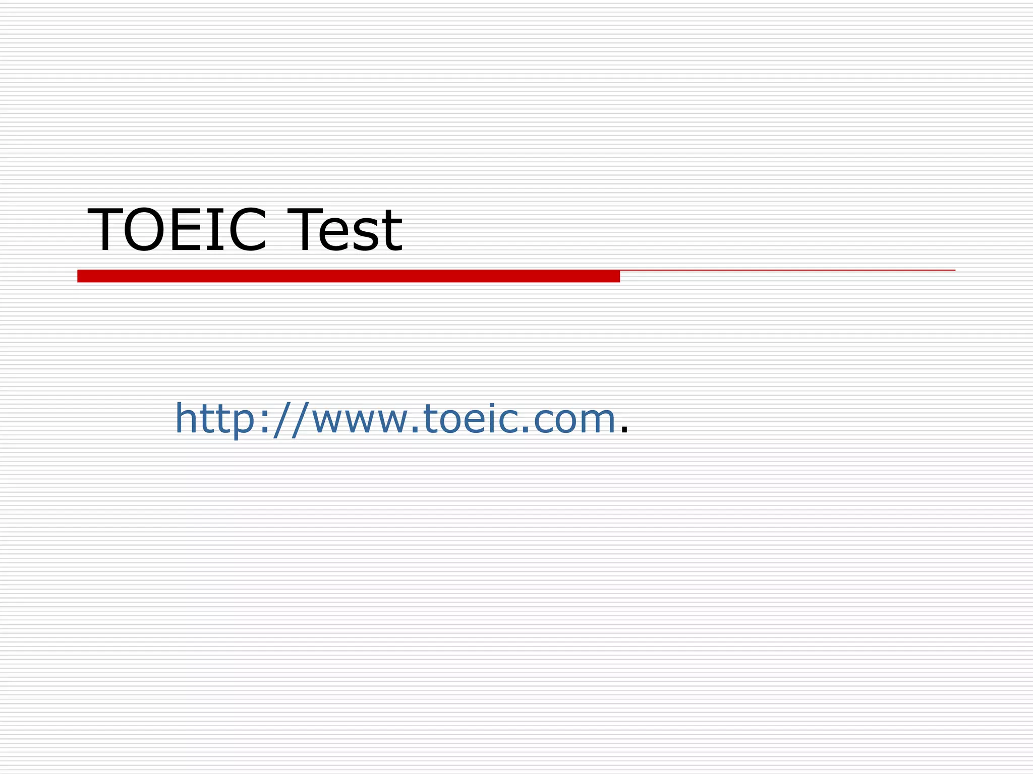 Toeic intro. | PPT