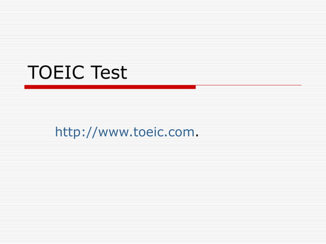 Toeic intro. | PPT | Resume Writing and Advice | Job Search