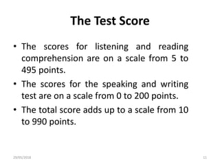 An introduction to the TOEIC Test | PPTX